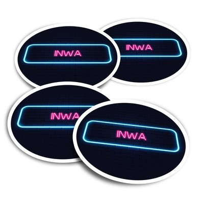 4x Vinyl Stickers Neon Sign Design Inwa (Ava) City Myanmar #350659 ...