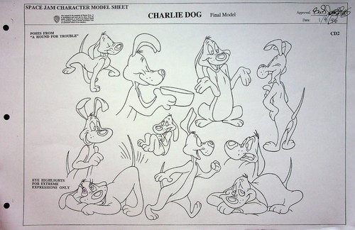 SPACE JAM Character Model Sheet Production Copy 11" x 18" WB #KT | eBay