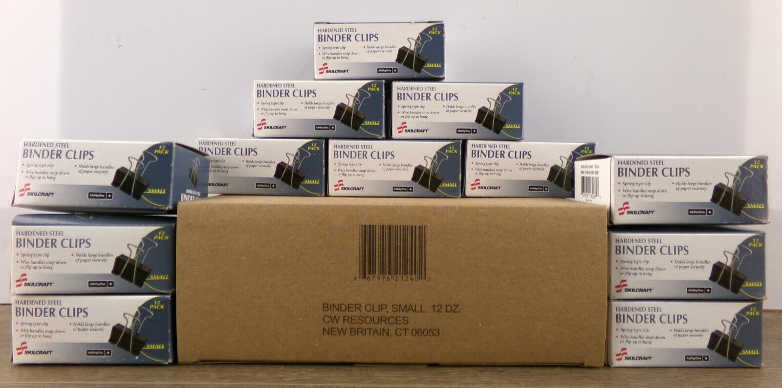 Box of 144 SKILCRAFT Binder Clips, Small, Black/Silver, New S1 | eBay