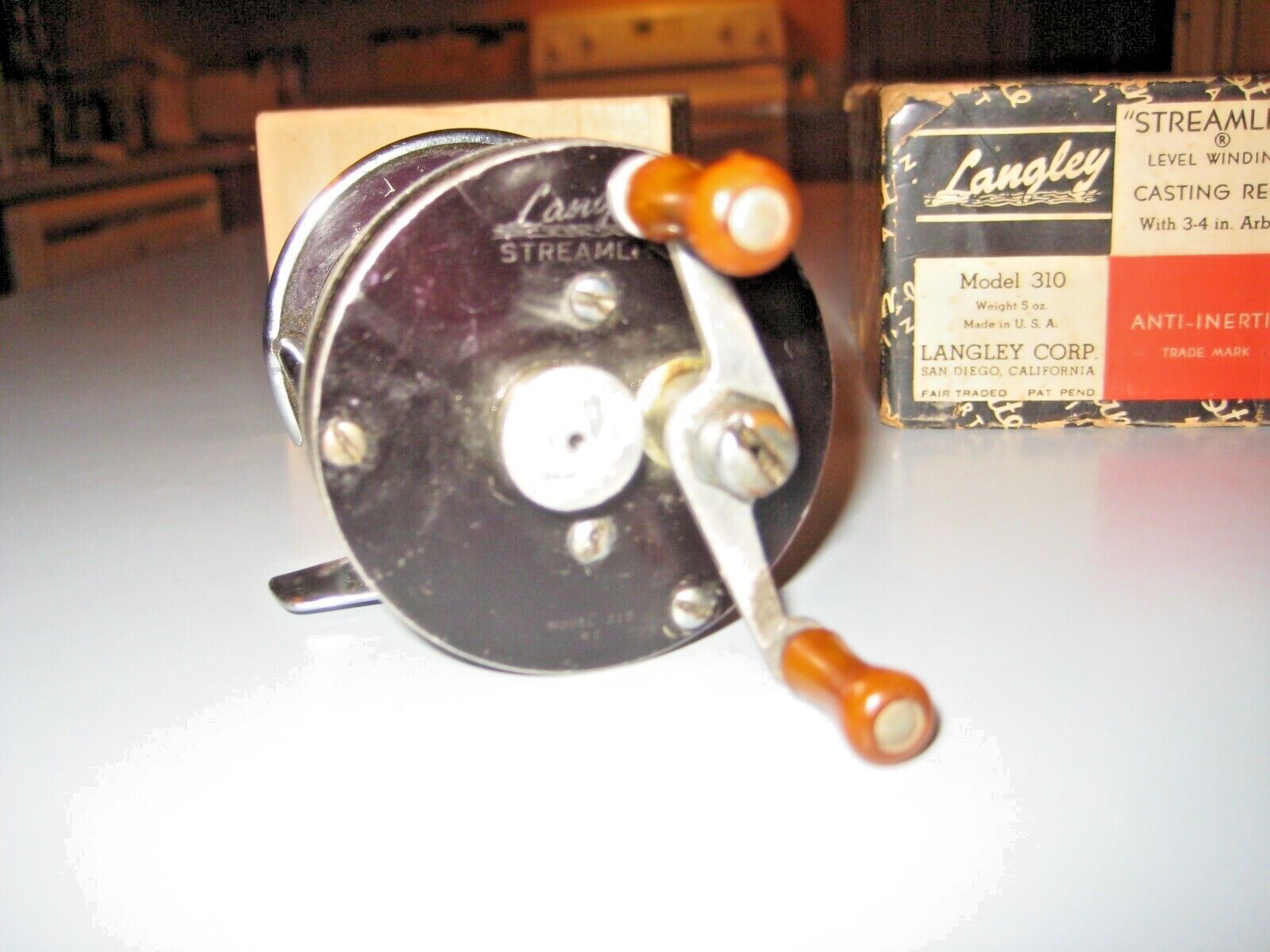 Vintage Langley Streamlite Model 310 Level Winding Casting Reel Model ...