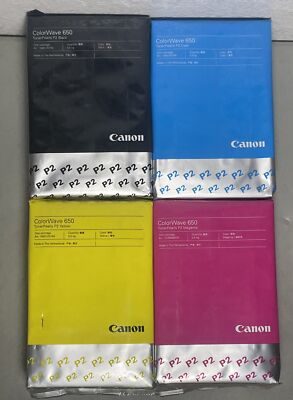Set of 4 Genuine OEM Canon BCYM ColorWave 650 P2 Toner Pearls - Factory ...