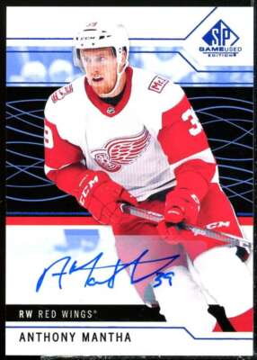 Anthony Mantha Card 2018-19 SP Game Used Autographs Blue #52 | eBay