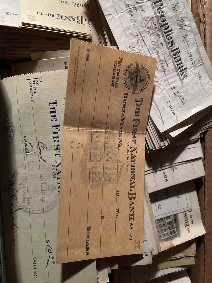 Lot Of 5 X old vintage checks RANDOM PULL 1800’s-1970’s | eBay