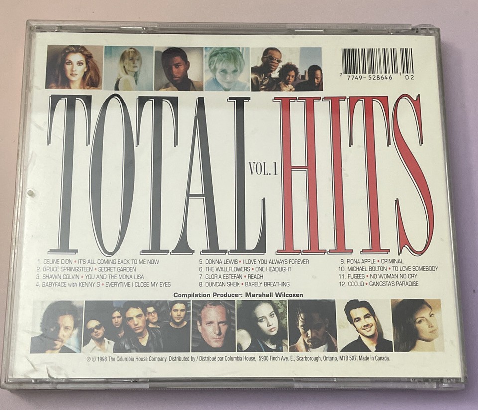 Total Hits Vol.1 by Various Artists (CD 1998 Columbia House) Canada ...