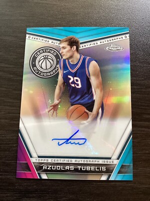 Azuolas Tubelis 2024 Topps Chrome Basketball Certified Autographs #CA ...