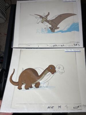 Dink the dinosaur animation cel Lot production art Vtg Cartoons Anime ...