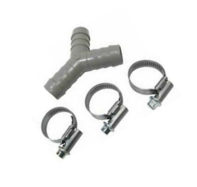 WASHING MACHINE DISHWASHER DRAIN HOSE PIPE TUBE Y PIECE SPLITTER ...