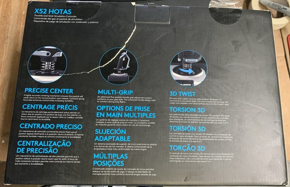 Game Controller- Logitech X52 Hotas Flight Control System | eBay