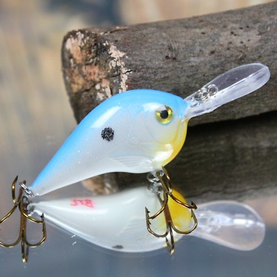 Deep Crankbait Fishing Lure 2.75 Blue Shad Pattern 5-8 ft depth Custom ...