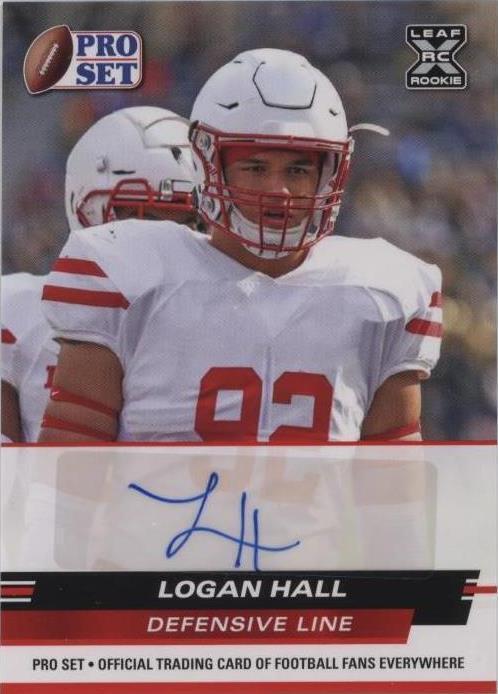 2022 Leaf Pro Set Draft - Autographs Logan Hall #PSA-LH1 Red (AU, RC ...