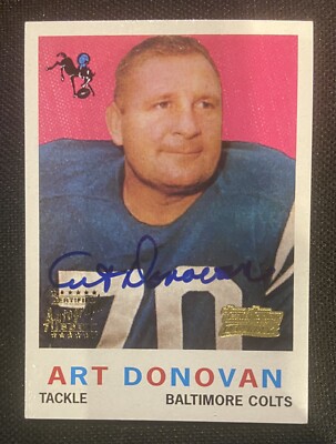 2001 Topps Legends ART DONOVAN RC AUTO Rookie Reprint Archives ...