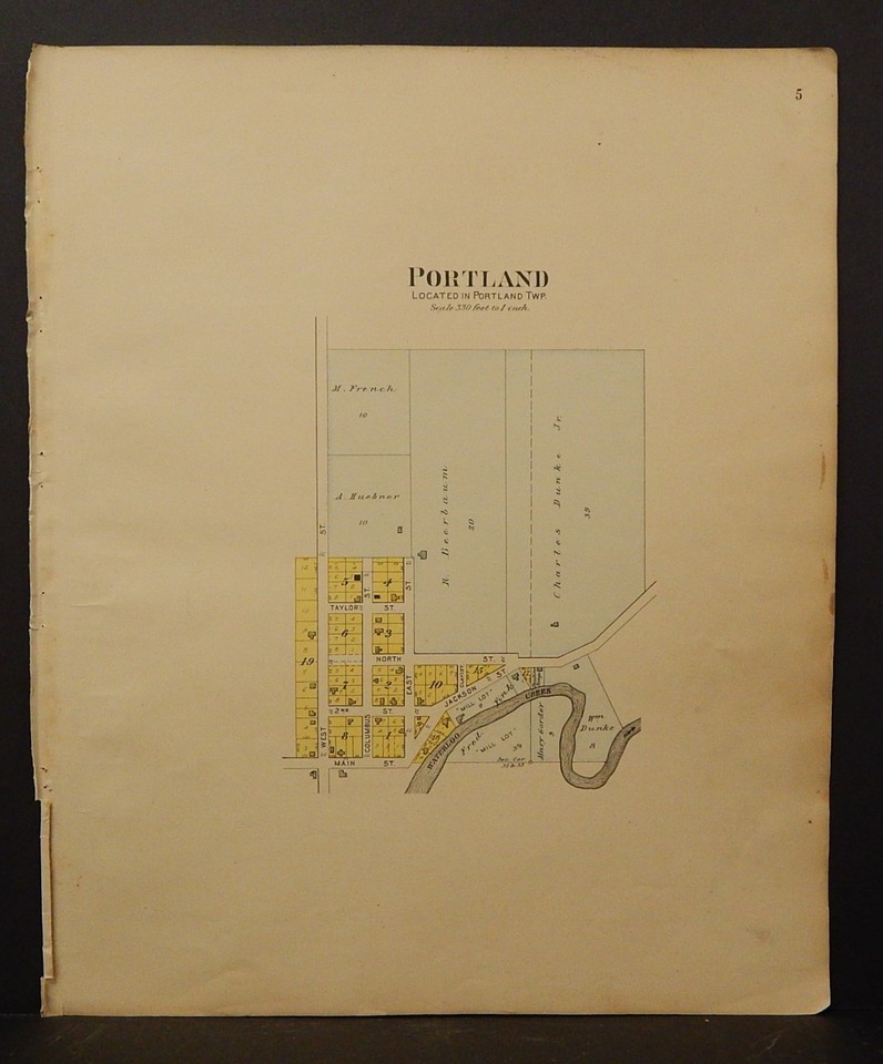 Wisconsin Dodge County Map Shields Township 1910 Double Side J23#93 | eBay