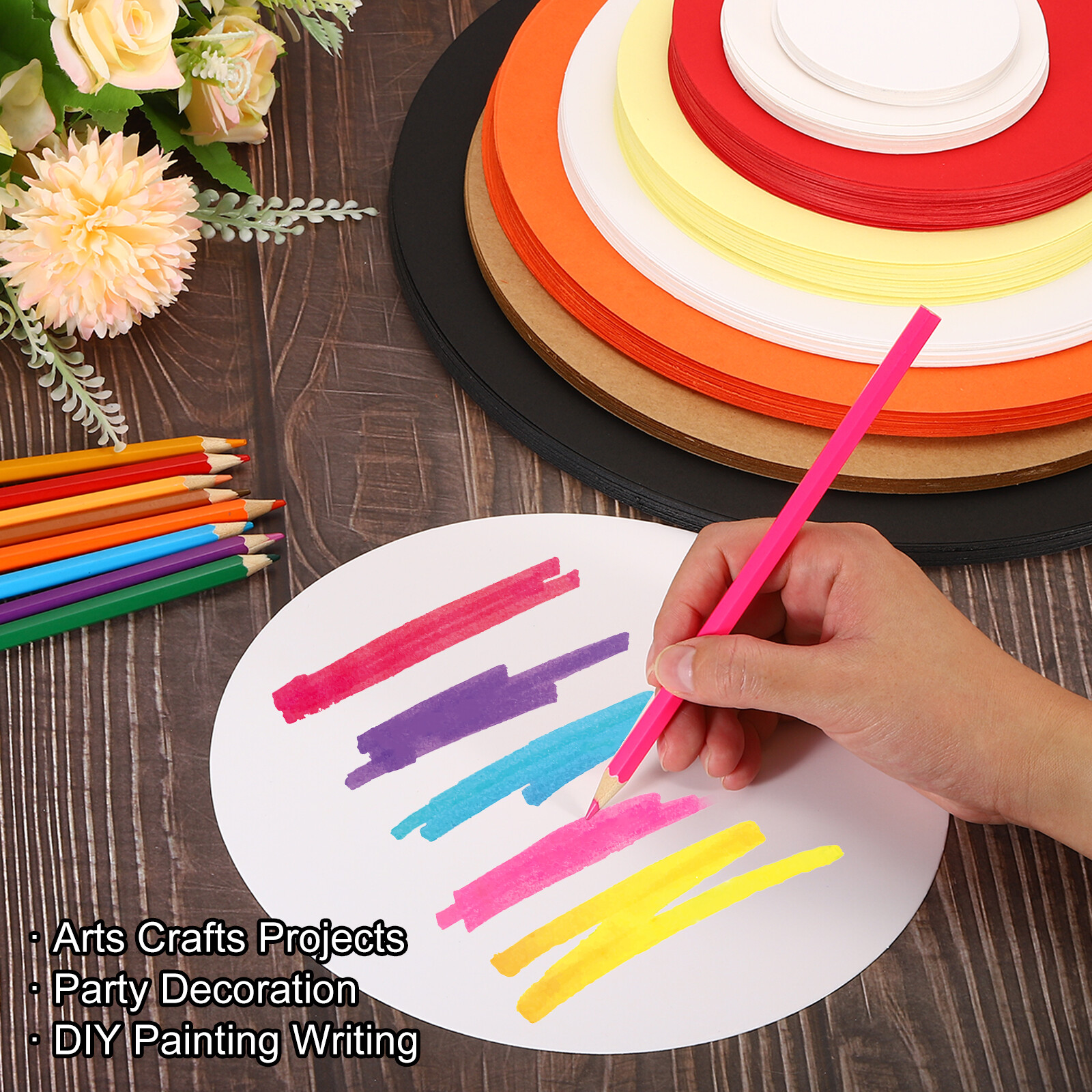 2-inch Round Cardboard Paper, 50 Pcs Blank Circles for DIY Craft Arts ...