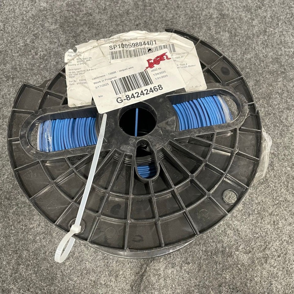 SEQUEL WIRE 1500 ft Bare Copper Automotive Cable 19 Strands, Blue 6GXL ...