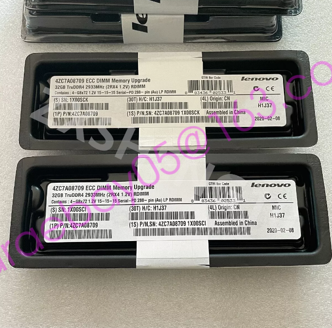 NEW Lenovo/IBM 01KR355 4ZC7A08709 32GB 2Rx4 DDR4 PC4-2933Y RDIMM Server ...
