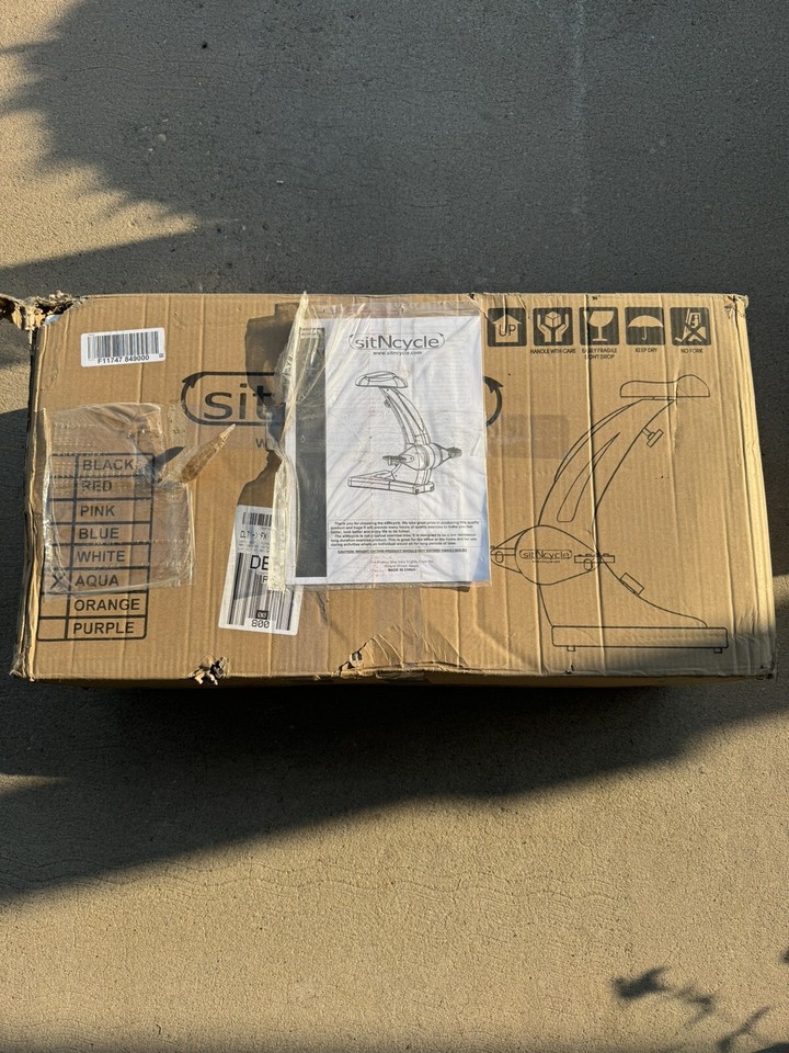 Smooth Fitness SitNCycle Sit N Cycle Exercise Bike New In Box Aqua ...