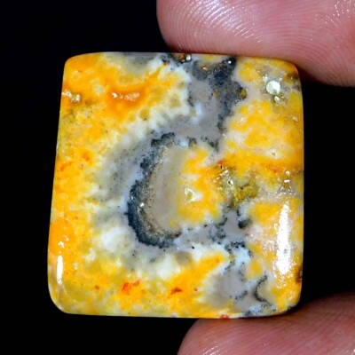 27.75Cts. 100% Natural Eclipse BUMBLE BEE Jasper Cushion Cabochon Loose ...