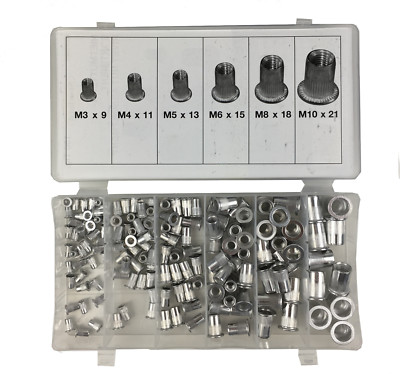 Aluminium Nietmutter Einnietmutter Blindnietmutter Satz Set M3 M4 M5 M6 ...