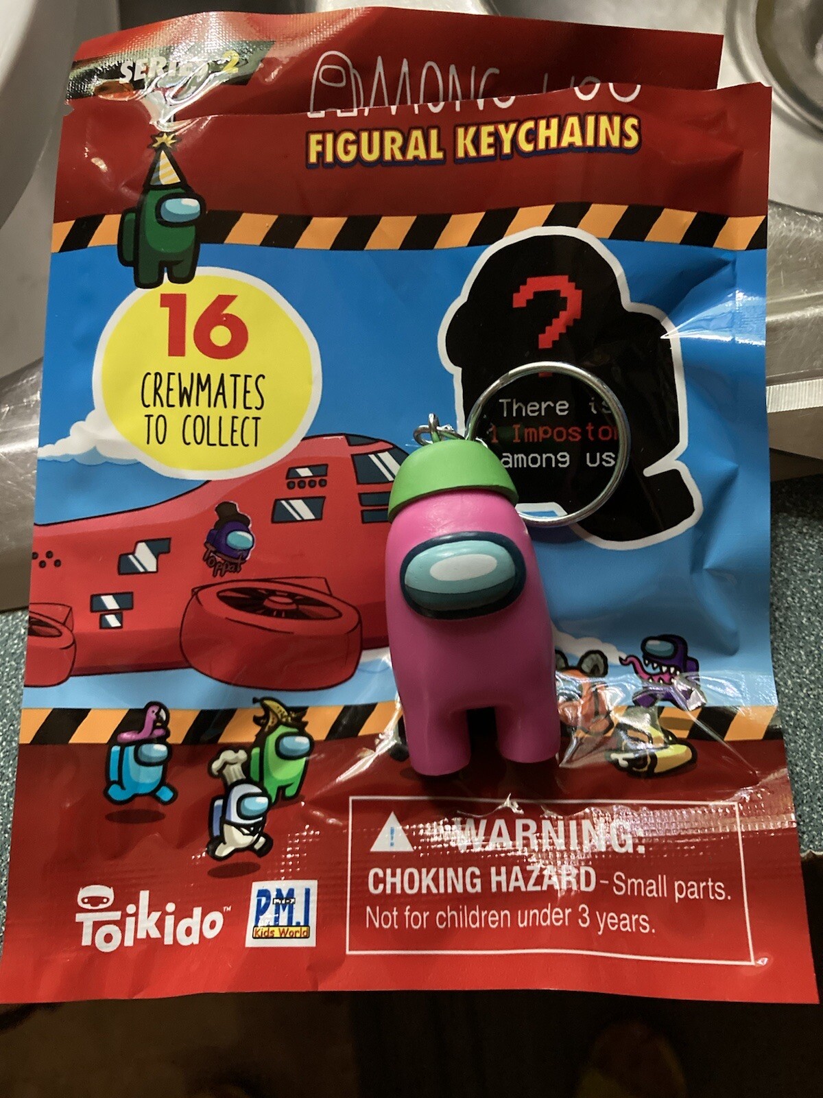 AMONG US FIGURAL KEYCHAIN SERIES 2 TOIKIDO • PINK CREWMATE • BRAND NEW ...