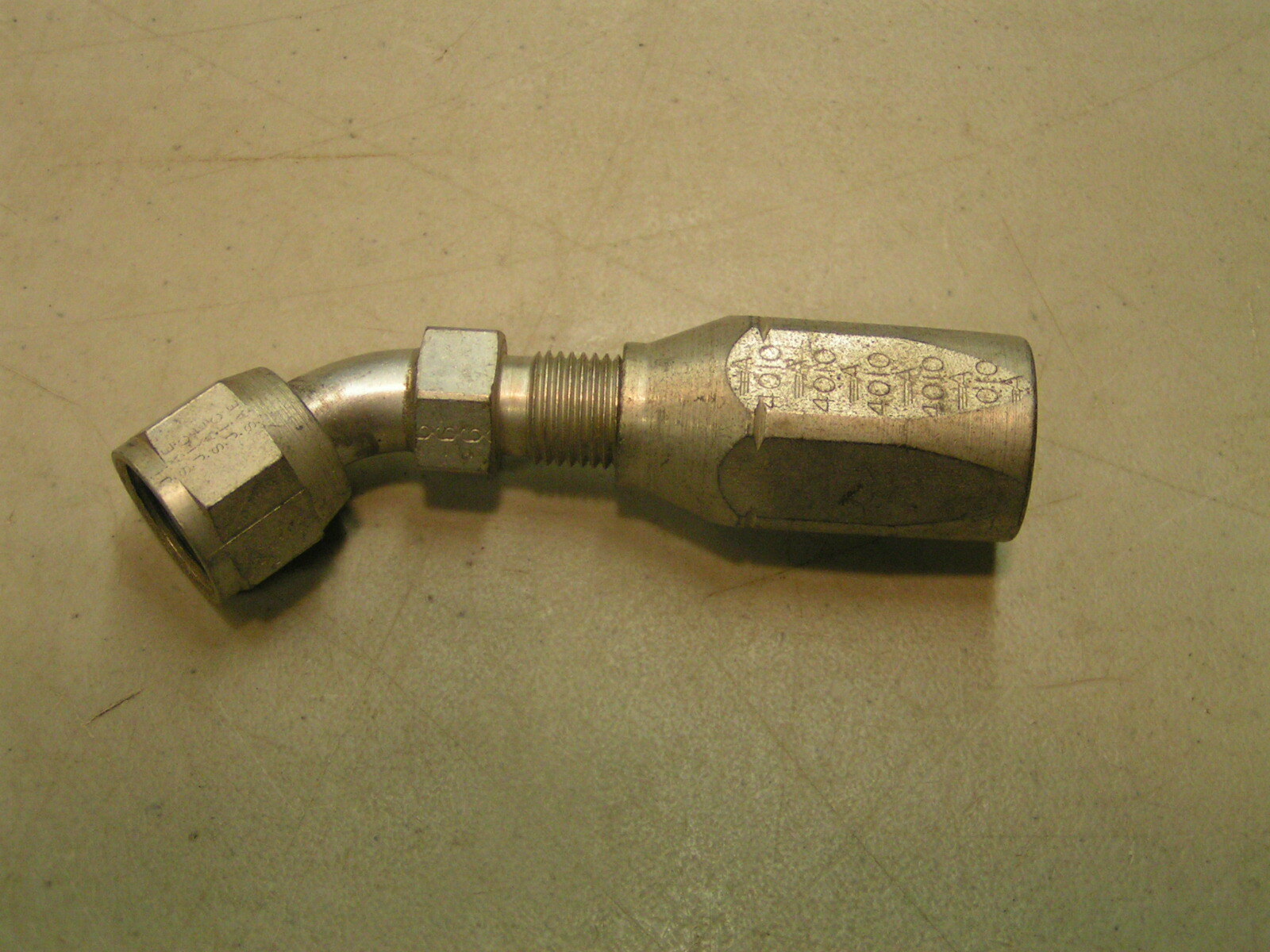 AEROQUIP JIT 8 x 6 Hose Reusable 45-Elbow Hydraulic Hose Fitting 1/2 x ...