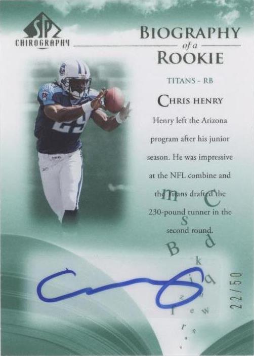 2007 SP Chirography Chris Henry #BOR-CH for sale | eBay