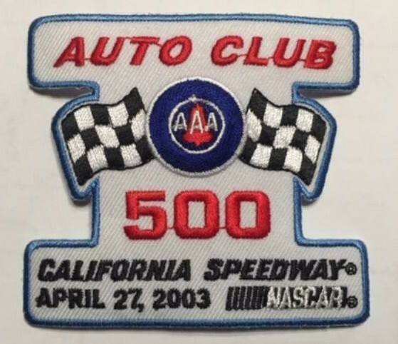 2003 NASCAR Race Souvenir Patch Officially Licensed Jacket Hat Backpack ...