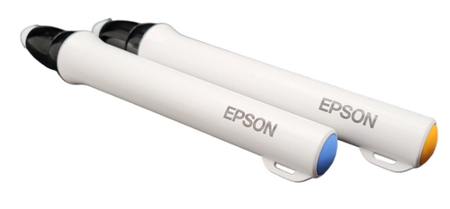 LOT OF 2 Epson Easy Interactive Pens ELPPN03A ELPPN03B -Blue/Orange W ...