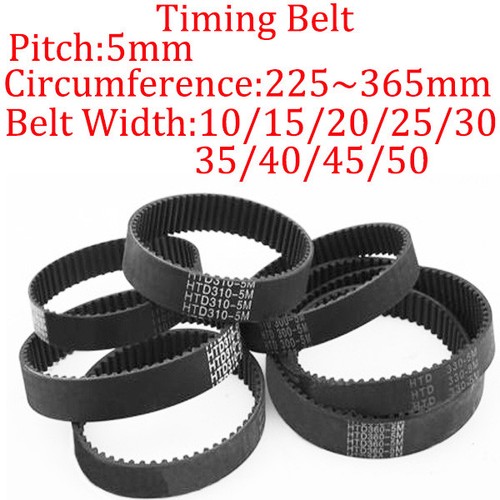 HTD 5M Timing Belt 225~365mm Arc Teeth 5mm Pitch 10~50mm Width Rubber ...