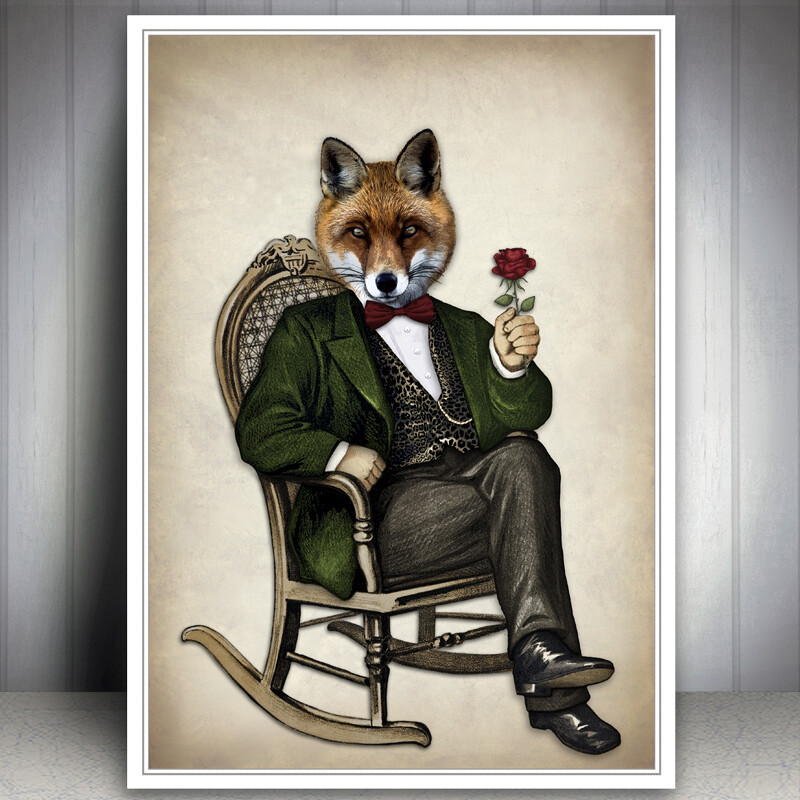 Fox Sitting On Chair