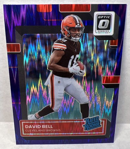 2022 Panini Optic Rated Rookie David Bell RC #232 SP Purple Shock Prizm ...