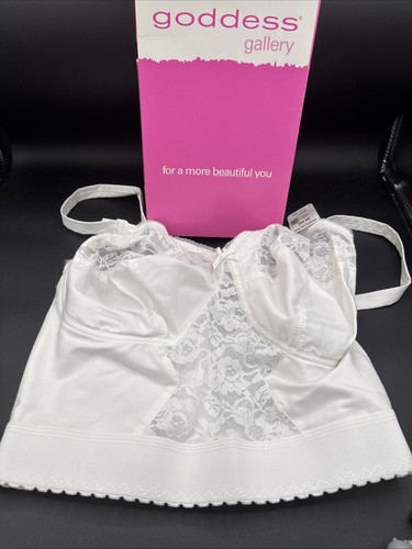 Goddess Gallery 38DD White Nylon Bra Girdle Style 1342 NWT | eBay