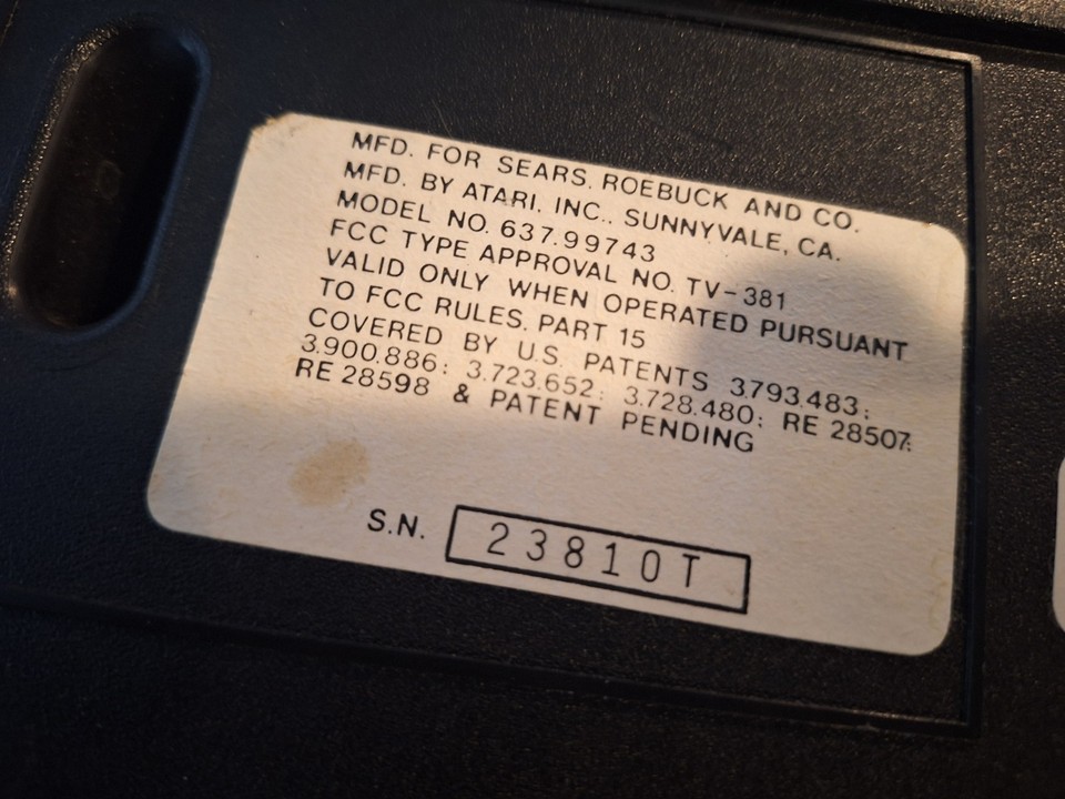 Atari CX2600 Sears Telegames Heavy Sixer Console Sunnyvale NICE SHAPE ...