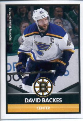 2016-17 Panini Stickers #20 David Backes | eBay