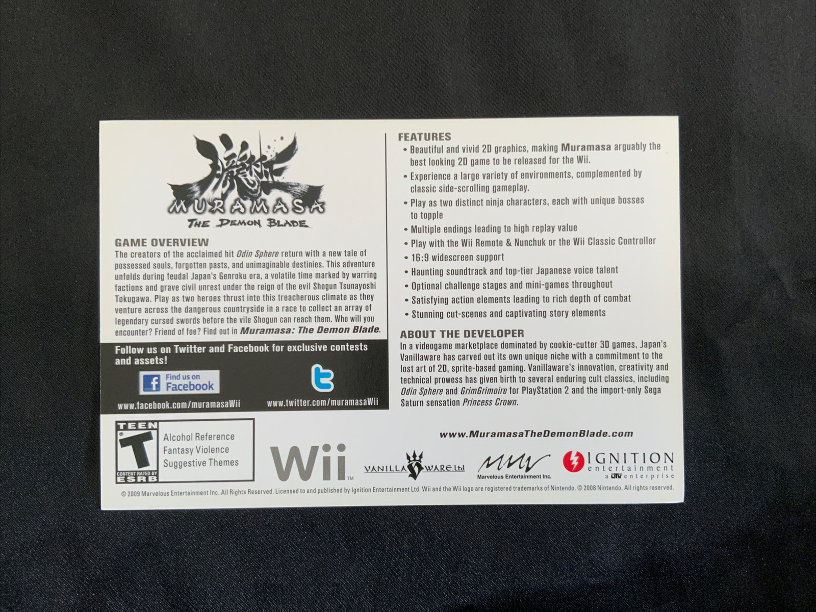 Nintendo Wii Vintage Store Promo Postcard Video Game Promotional Item ...