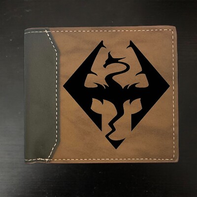 Skyrim Imperial Symbol Logo Leather Wallet Bifold Premium Quality NEW ...