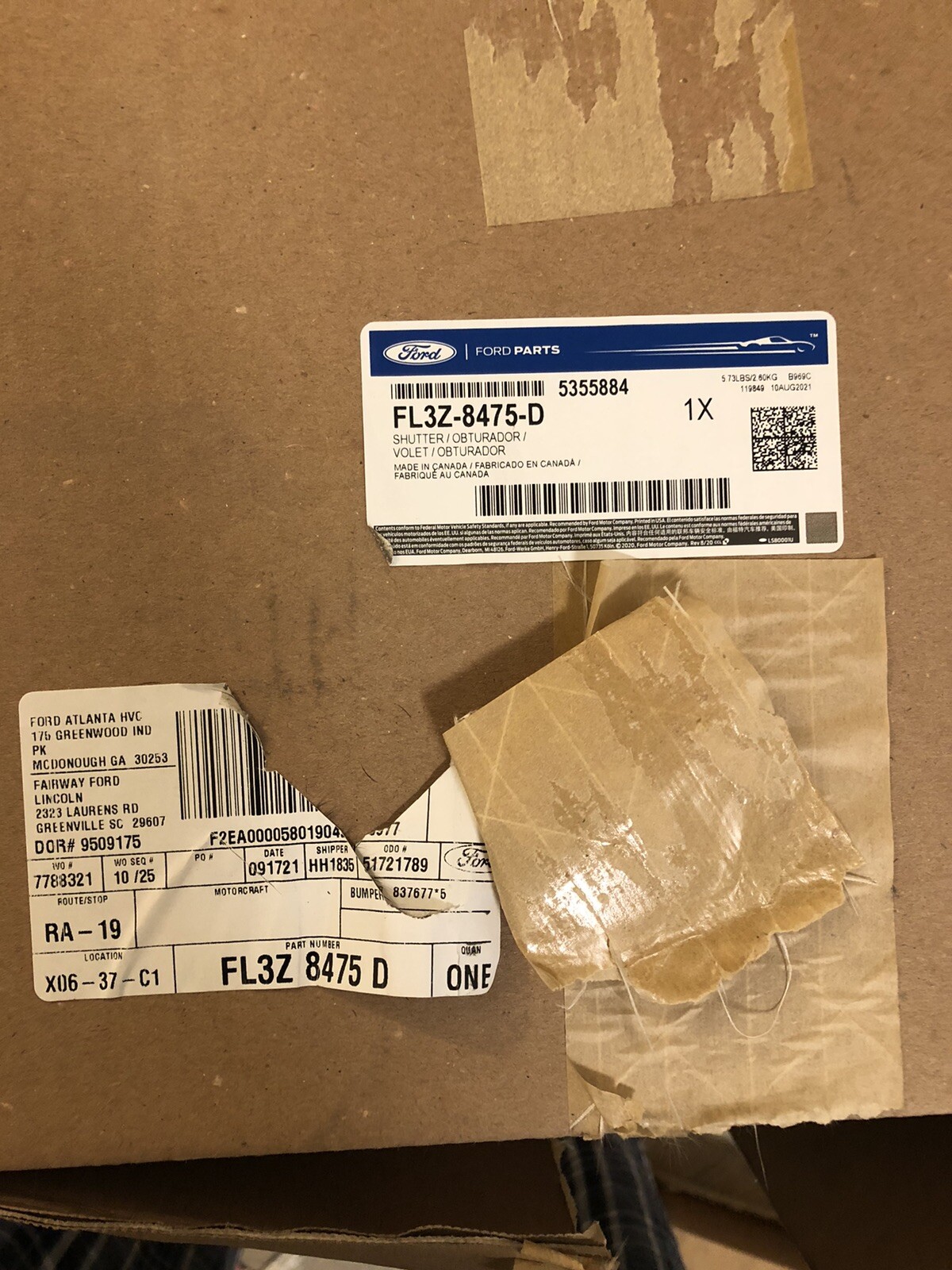 2015-2017 FORD F-150 2.7L 3.5L New Shutter Asy Radiator Control FL3Z ...