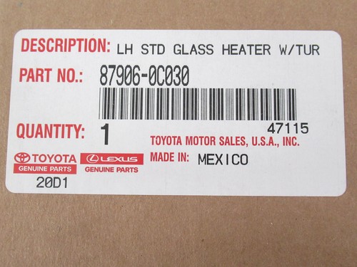 Genuine Toyota 87906-0C030 Driver Side Mirror Glass 08-09 Sequoia 07-09 ...