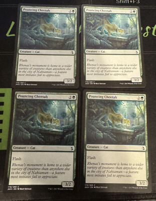 Pouncing Cheetah x4 Amonkhet Magic the Gathering MTG | eBay