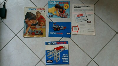lot 5 brochures/pub/plans vintage-Fischertechnik -free port international! | eBay