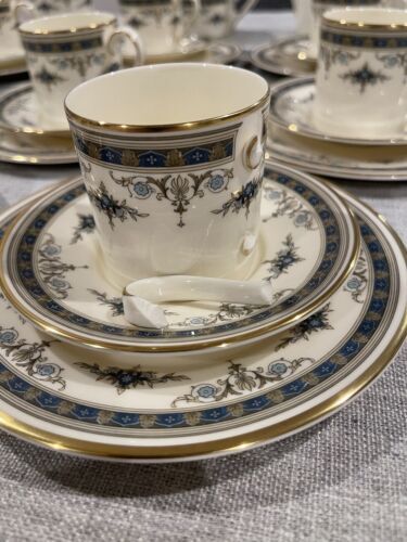 Minton Grasmere Blue Fine Bone China Demitasse Cup, Saucer & Dessert ...