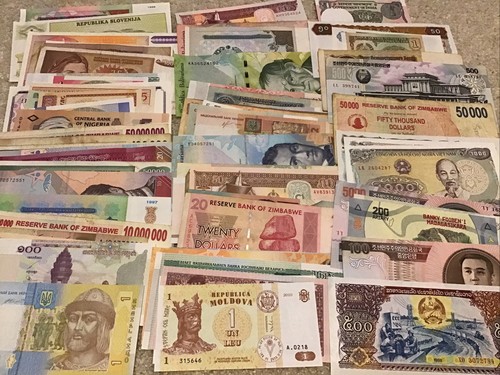 Lot of 100 World Banknotes. Old & New Notes. Collectible Set. All ...