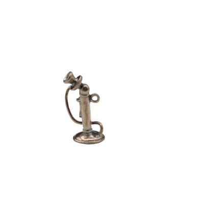 Sterling Silver Charm Old Fashioned Telephone Trumpet Phone Operator ...