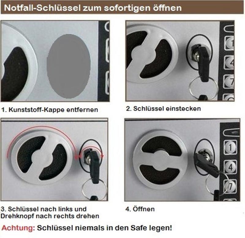 Minisafe elektronischer Safe Tresor Minitresor Wandtresor Wandsafe ...