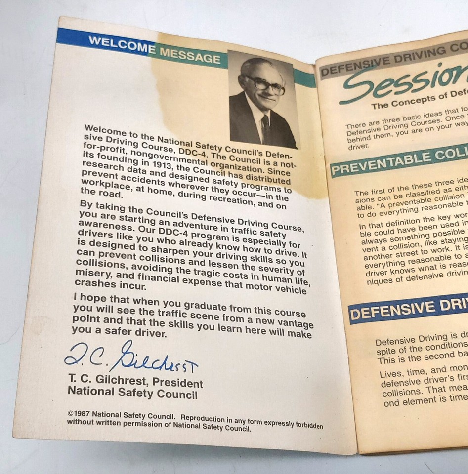 National Safety Council Defensive Driving Course DDC-4 1987 Paperback ...