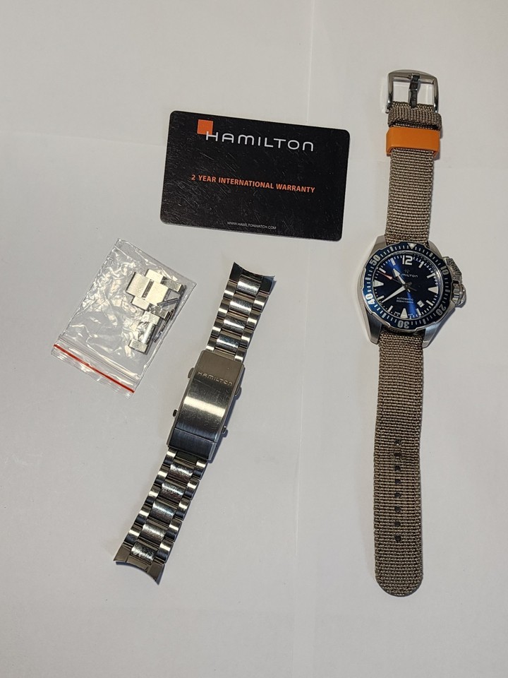 hamilton frogman Khaki Navy - 42mm blue dial | eBay