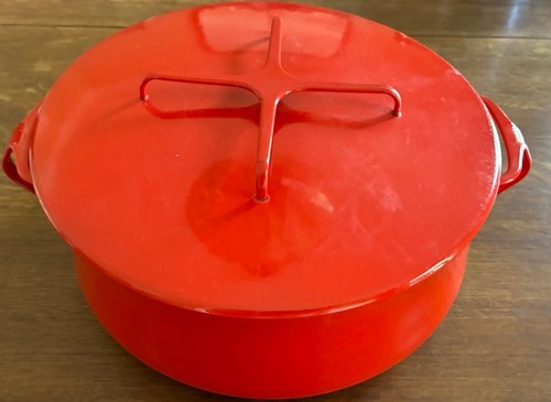 Dansk IHQ France Kobenstyle Red Enamel Dutch Oven 12” 8QT RED Vintage ...