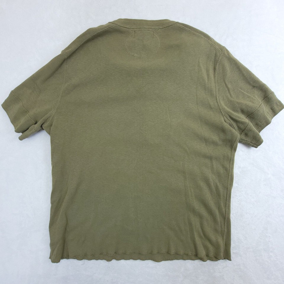 Vintage POLO Ralph Lauren 836 R64 Crest Army Green Henley Shirt XL VTG ...