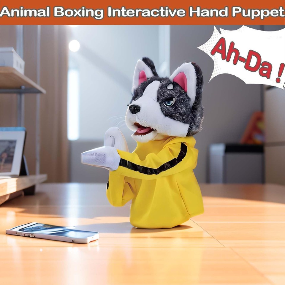 Kung Fu Husky Punching Puppet - Boxing Dog Hand Puppet with Sounds ...