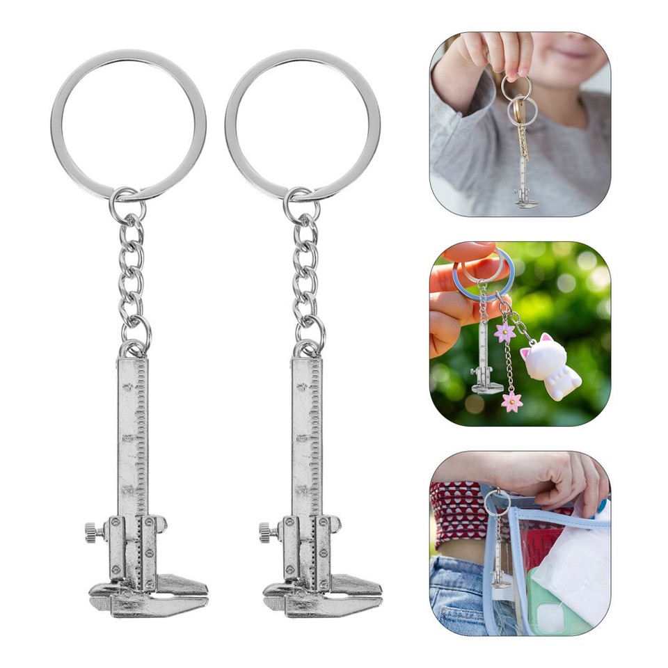 4 Pcs Alloy Vernier Caliper Keychain Tool Keyring Car Keys Keychains | eBay