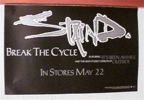 Staind Poster Flat and poster Promo Break The Cycle | eBay